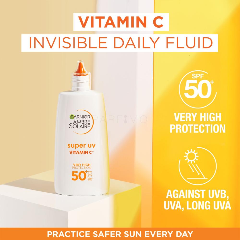 Garnier Ambre Solaire Super UV Vitamin C SPF50+ Proizvod za zaštitu lica od sunca 40 ml | Lijepa.hr